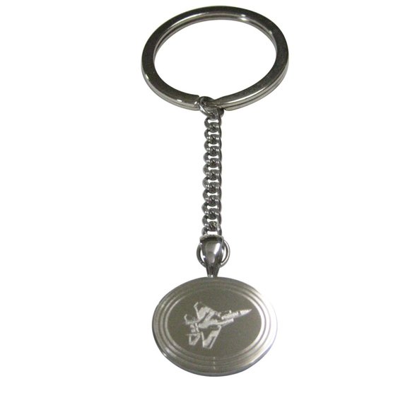 Kiola Designs | Accessories | Oval Fighter Jet Plane Pendant Keychain ...
